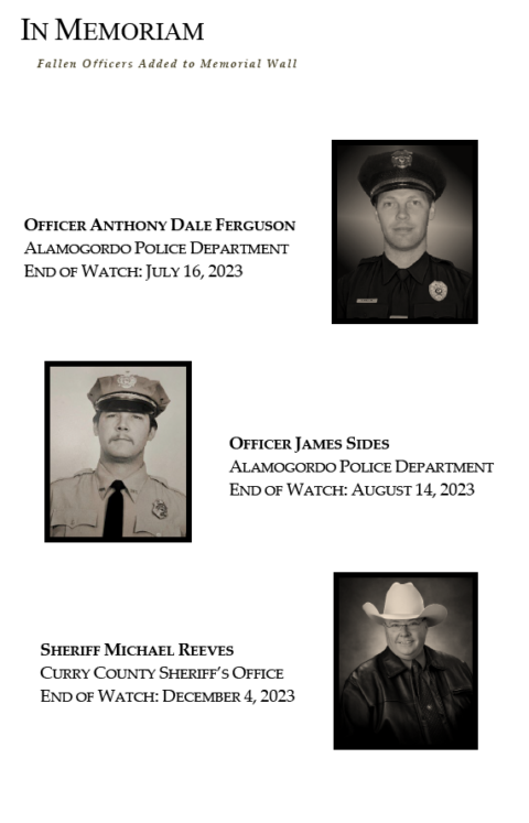 2024 New Mexico Fallen Officers' Memorial - LEA