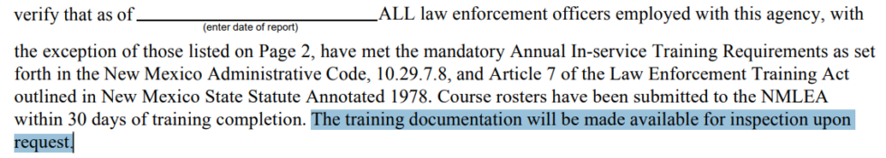 In-service Training - LEA